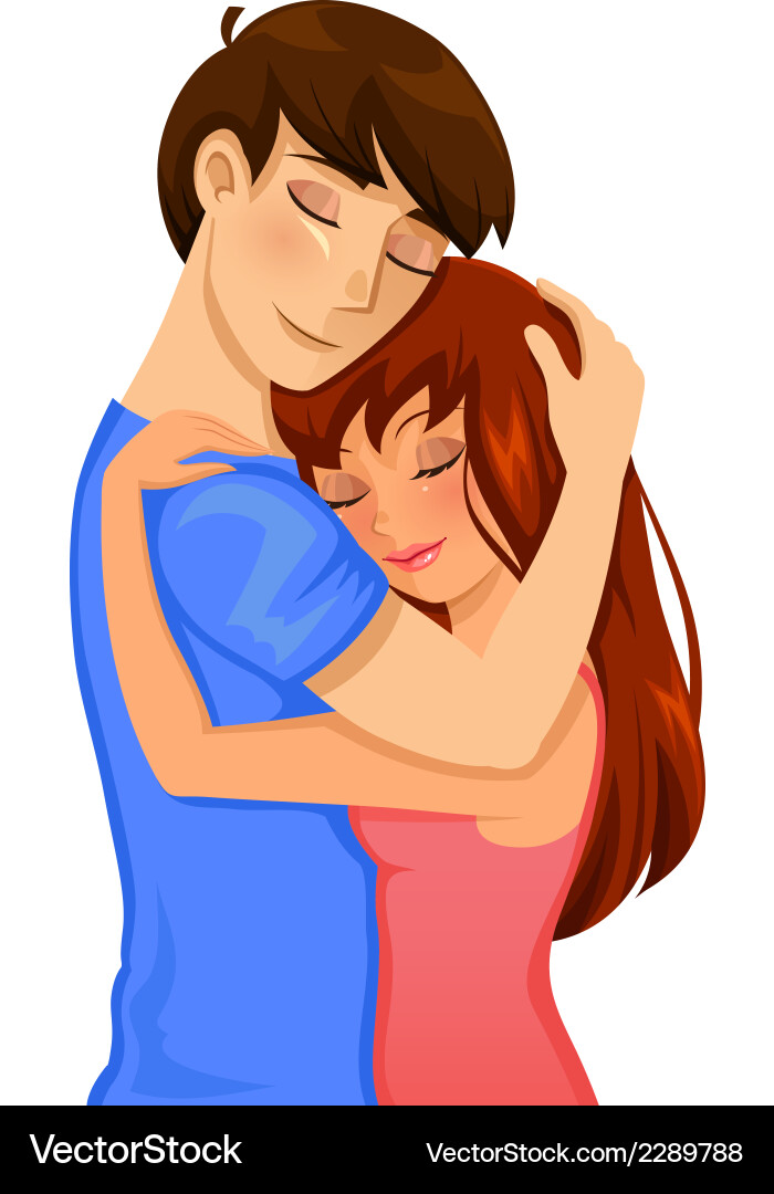 Couple hugging Royalty Free Vector Image - VectorStock
