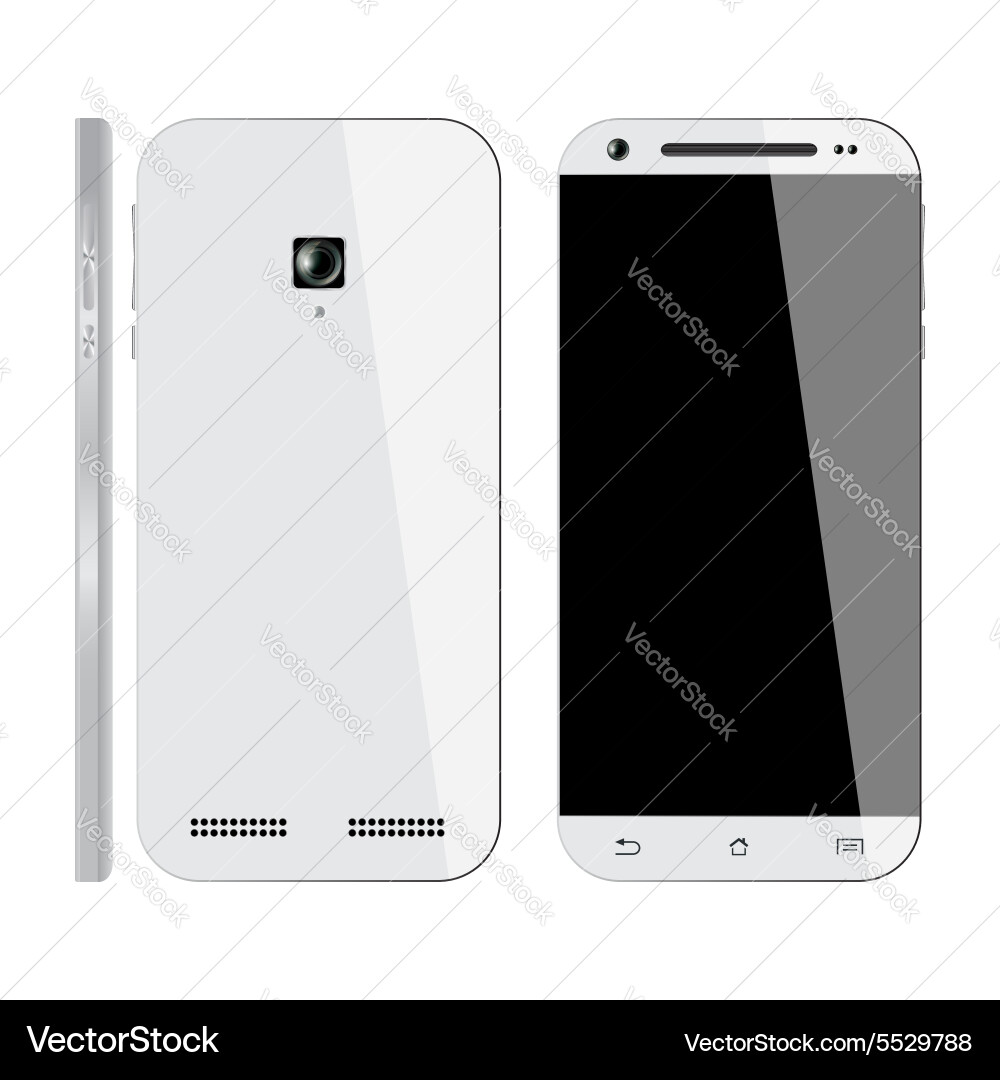 Smartphonewhite Royalty Free Vector Image - VectorStock