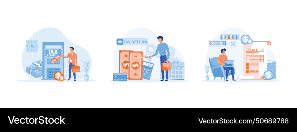 Tax return concept Royalty Free Vector Image - VectorStock