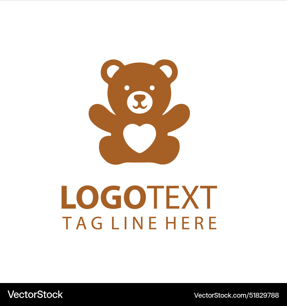 Teddy bear logo Royalty Free Vector Image - VectorStock