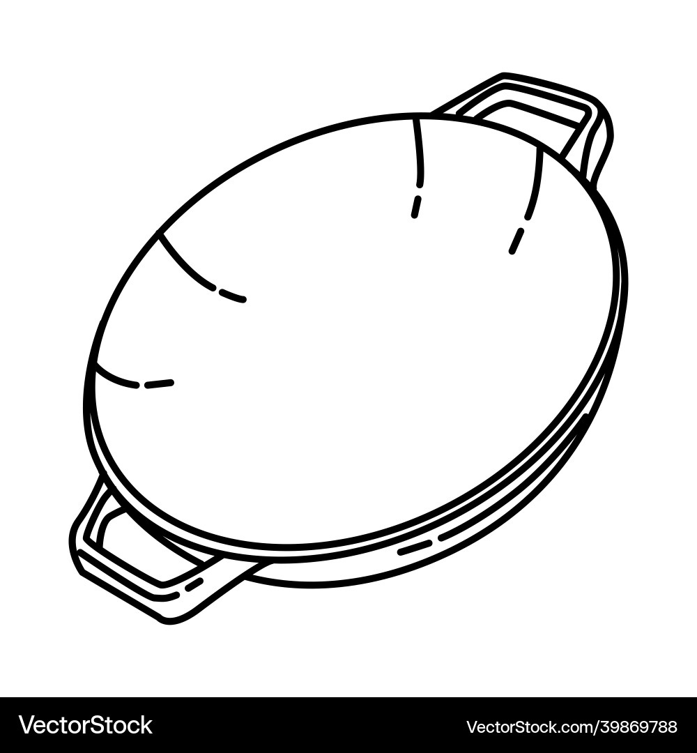 Wok icon doodle hand drawn or outline style Vector Image