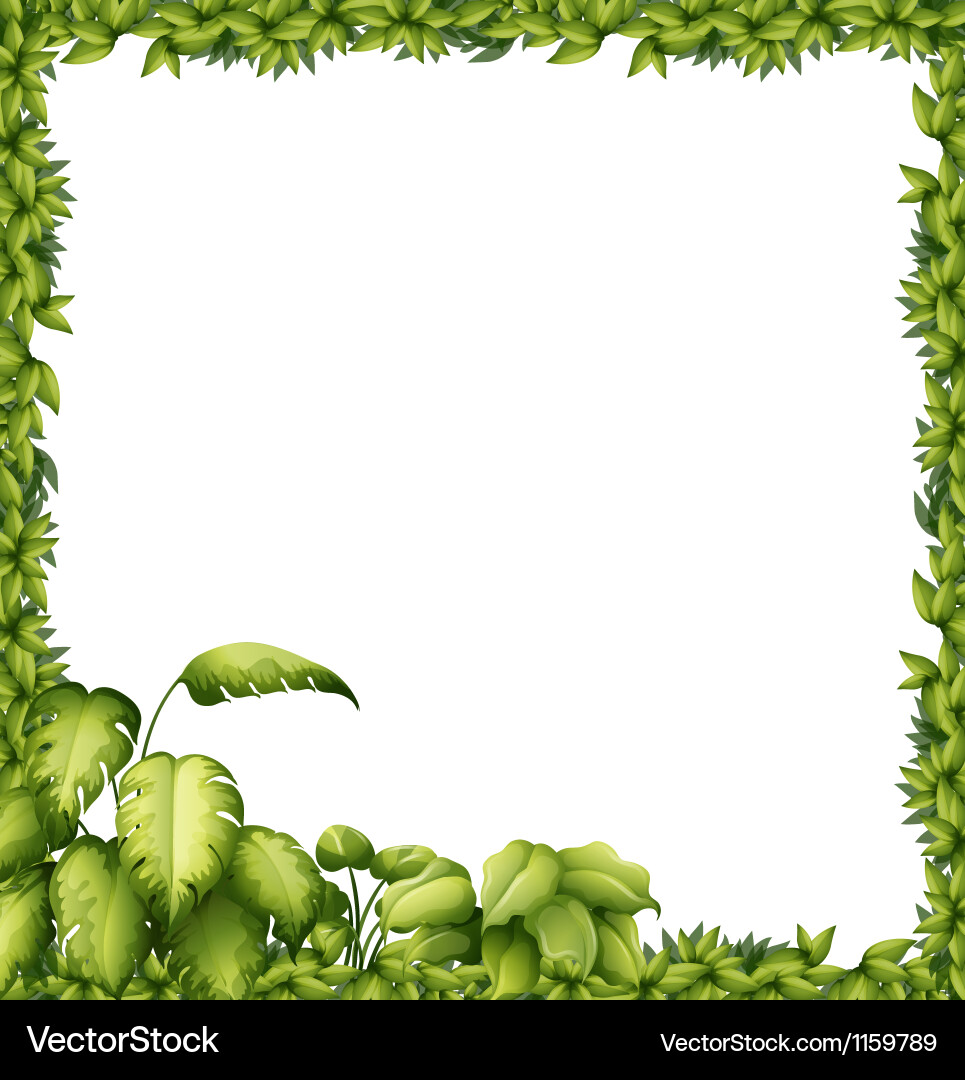 A green frame Royalty Free Vector Image - VectorStock