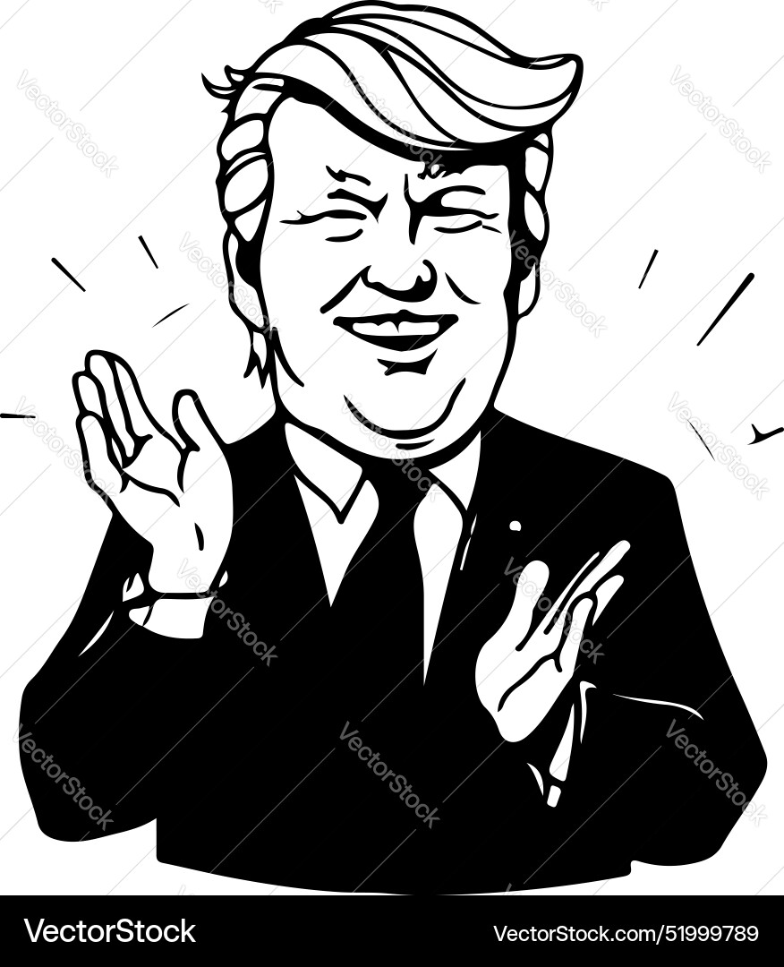 Donald trump silhouette Royalty Free Vector Image