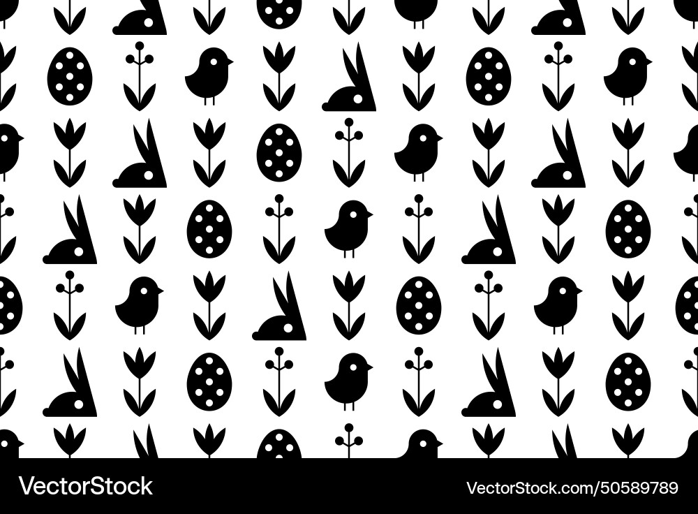 Easter Pattern Royalty Free Vector Image Vectorstock 4041