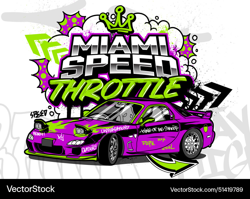 Graffiti car Royalty Free Vector Image - VectorStock