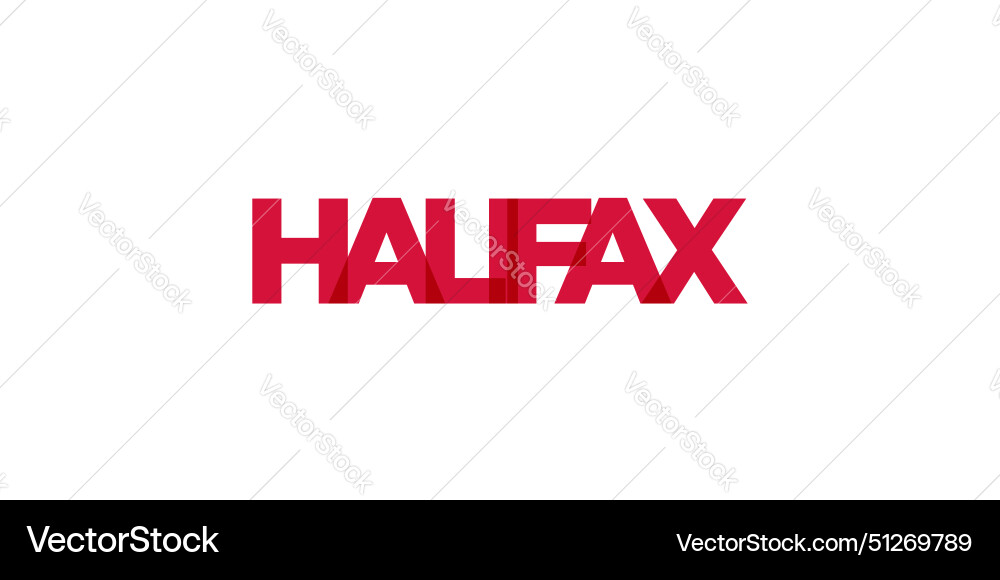 Halifax in the canada emblem design features Vector Image