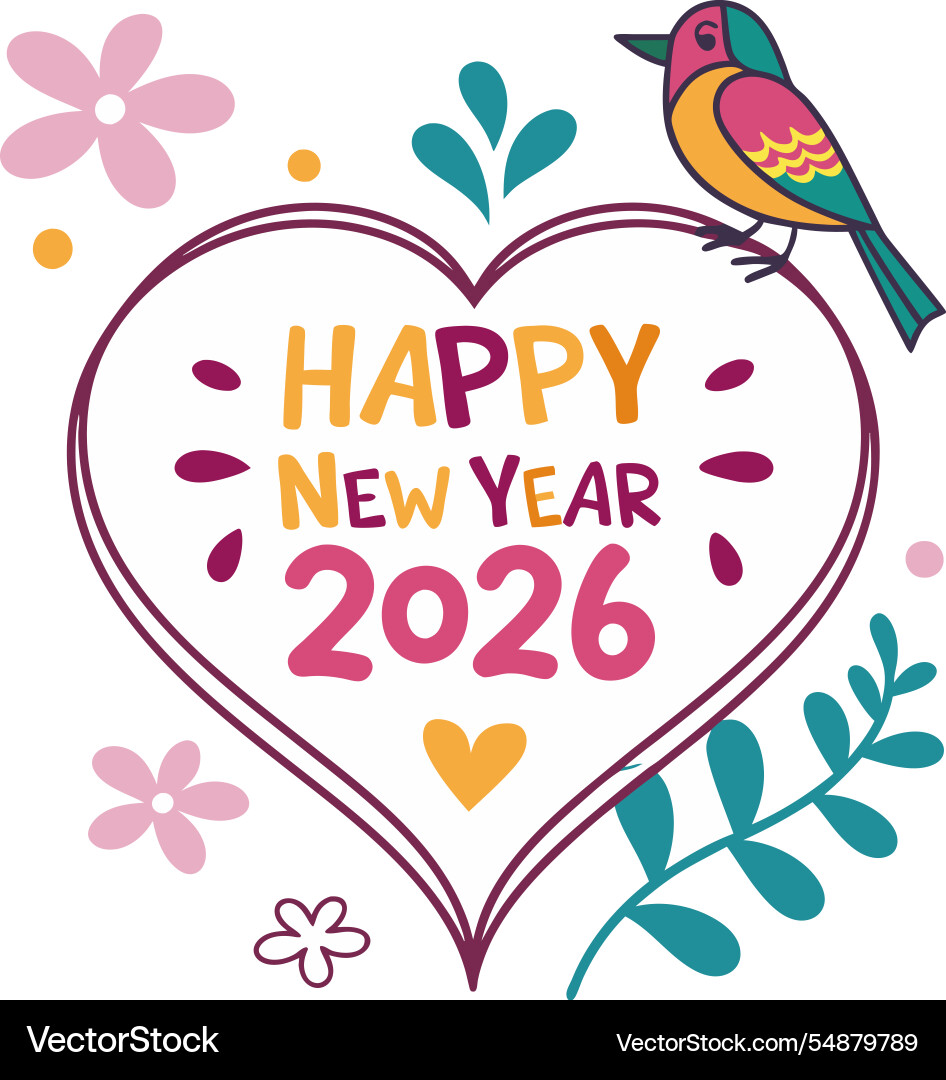 Happy new year 2026 Royalty Free Vector Image - VectorStock