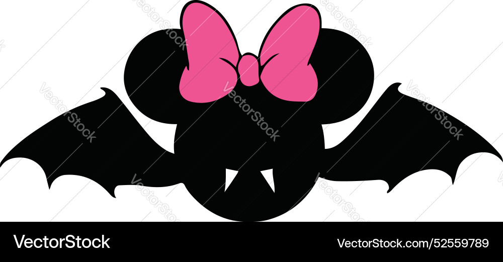 Minnie bat halloween Royalty Free Vector Image