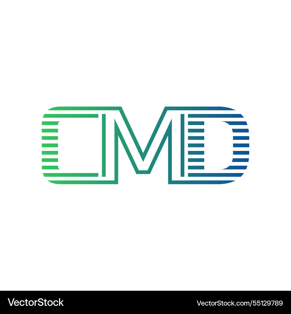 Modern cmd logo design letter minimalist Vector Image