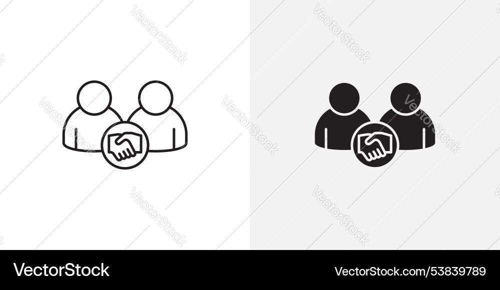 Partner icon set Royalty Free Vector Image - VectorStock