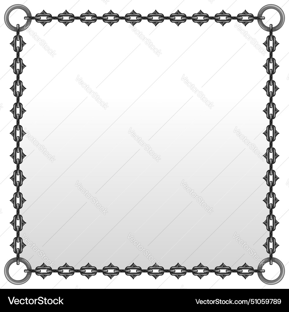 Photo frame with chains Royalty Free Vector Image