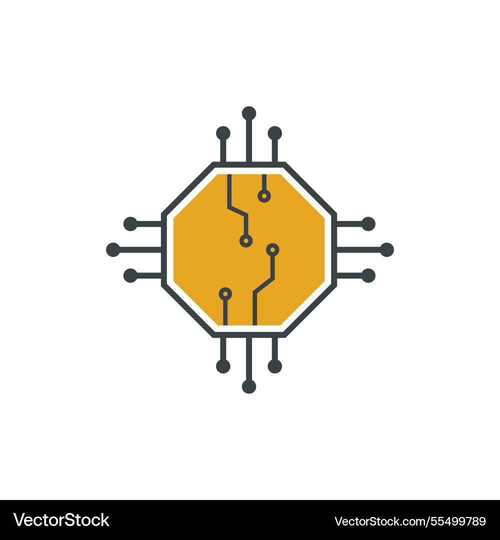Processor logo icon Royalty Free Vector Image - VectorStock