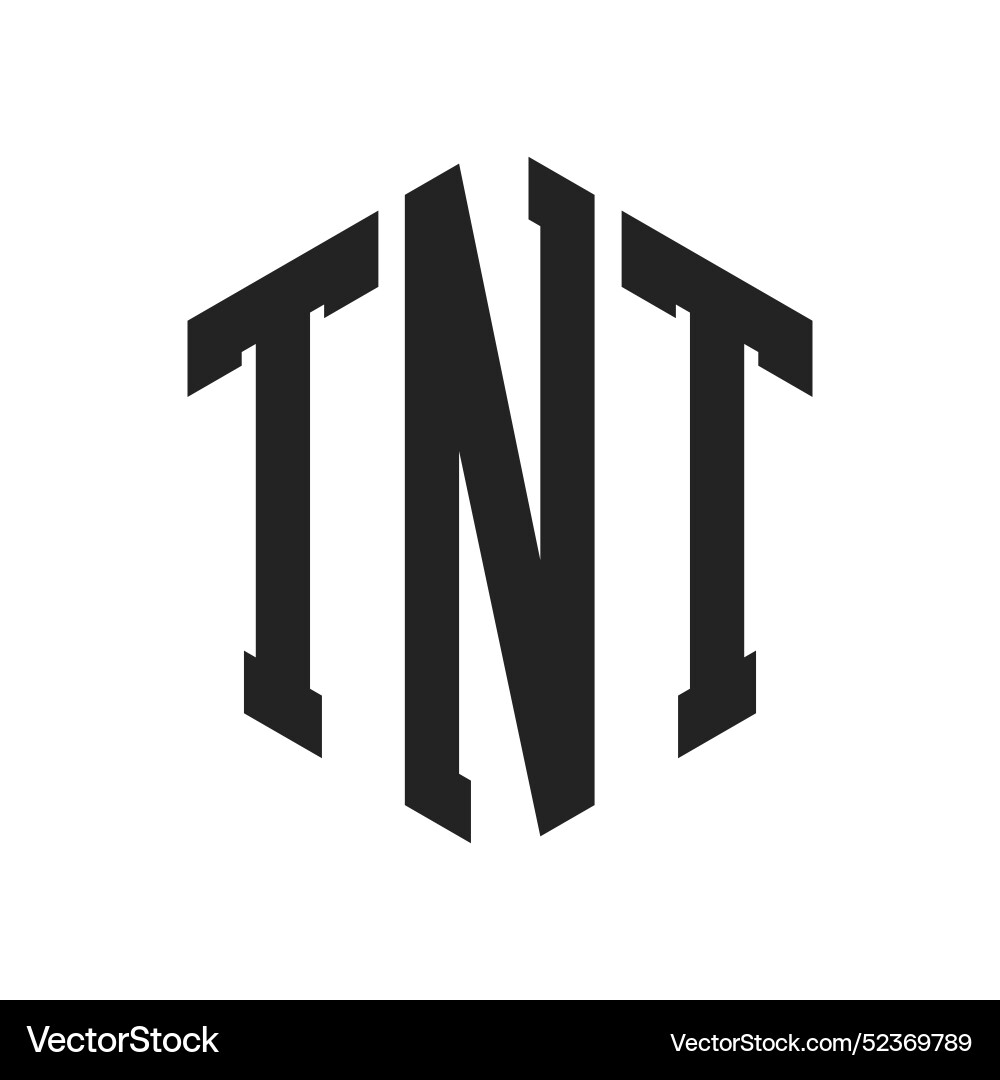 Tnt logo design initial letter monogram Royalty Free Vector