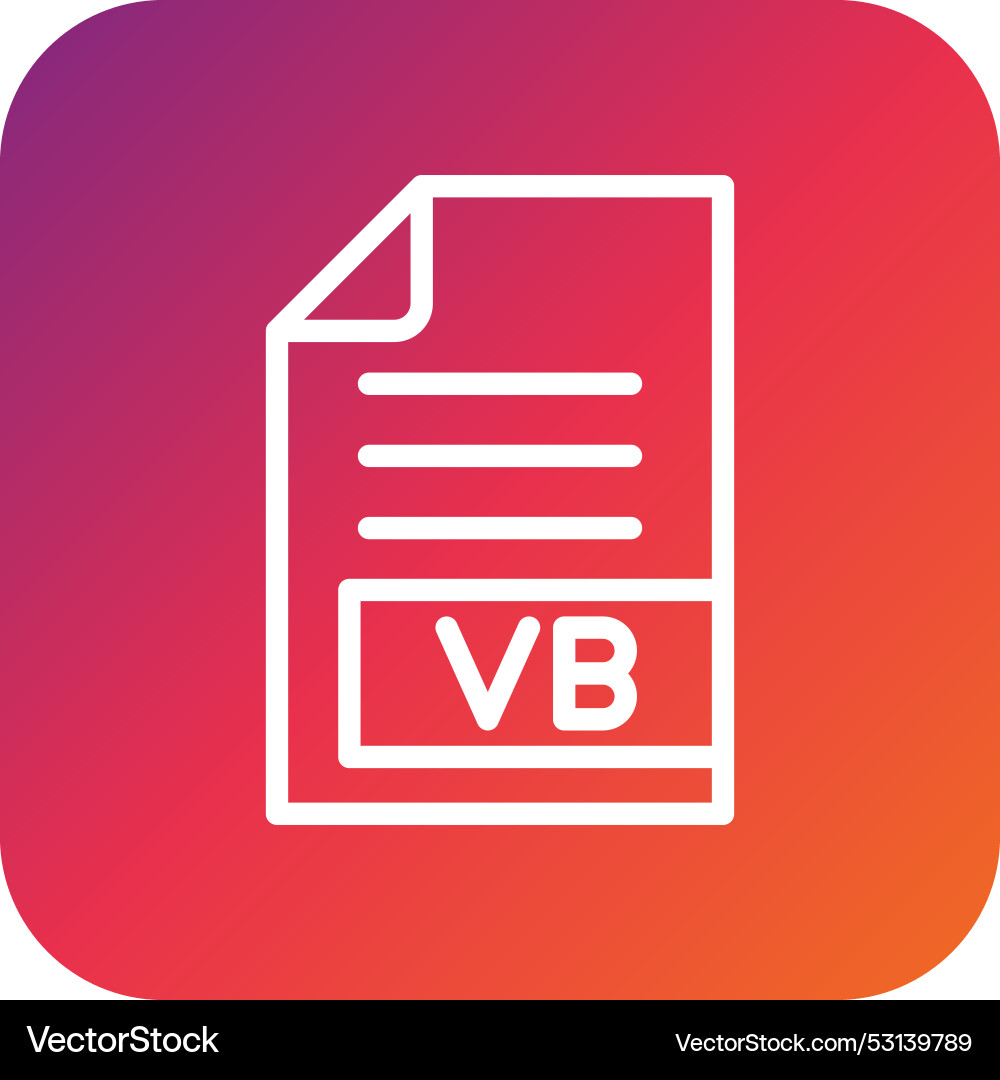 Vb icon design Royalty Free Vector Image - VectorStock