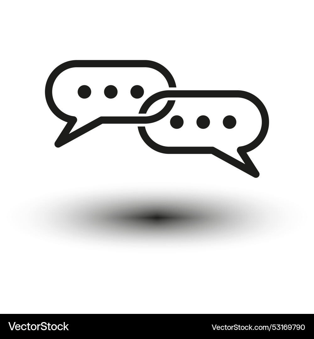 Chat bubbles icon conversation symbol eps 10 Vector Image