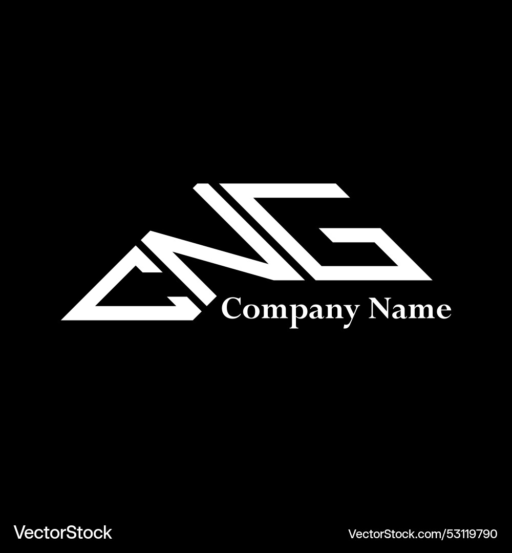 Cng logo design simple and modern Royalty Free Vector Image