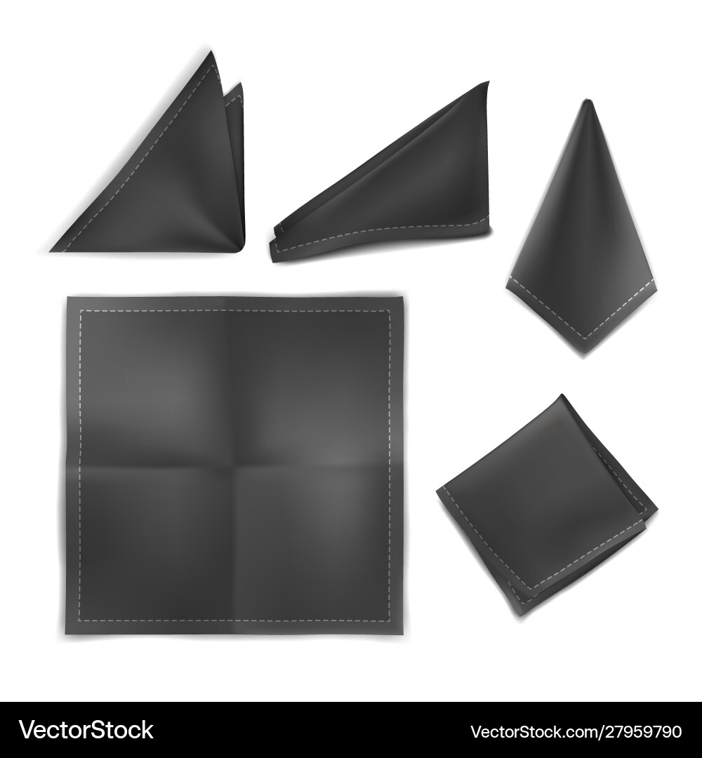 Mock up black set handkerchief Royalty Free Vector Image