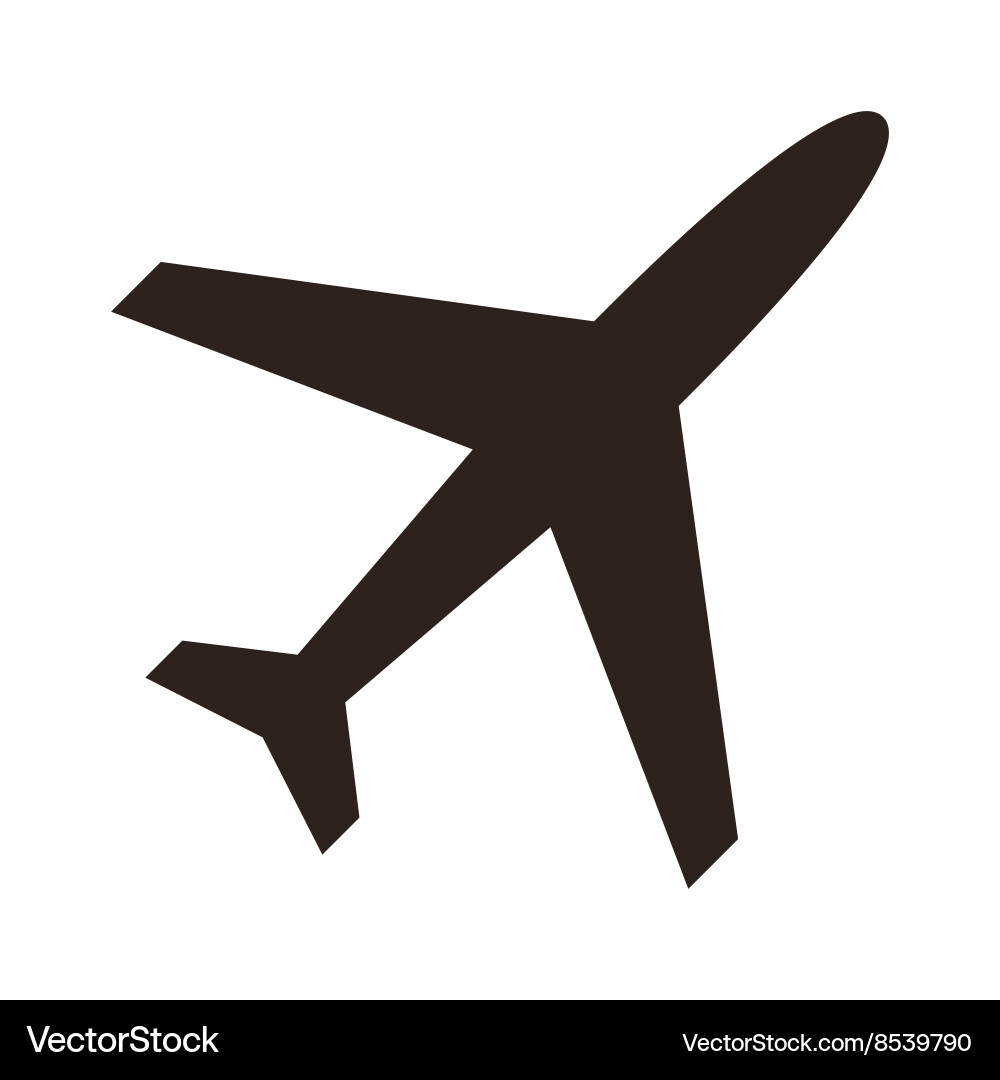 Plane Icon - Simple Aircraft Royalty Free Vector Image