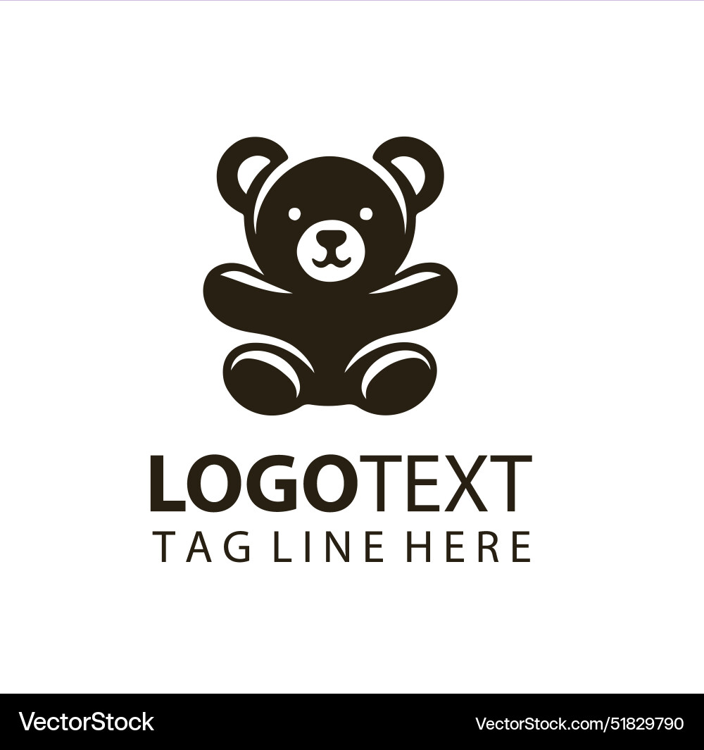 Teddy bear logo Royalty Free Vector Image - VectorStock