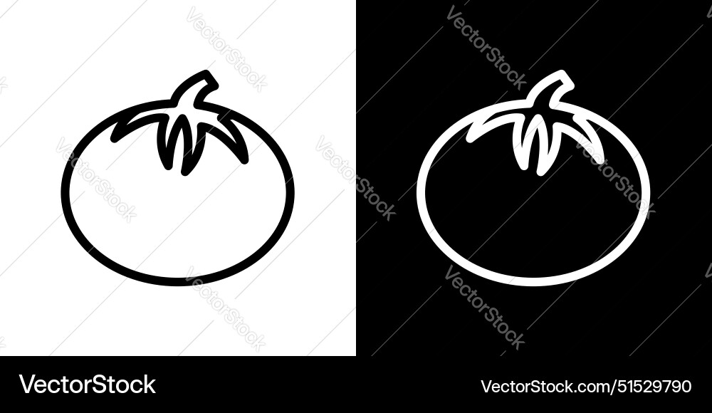 Tomato icon set vegetable symbol in filled Vector Image
