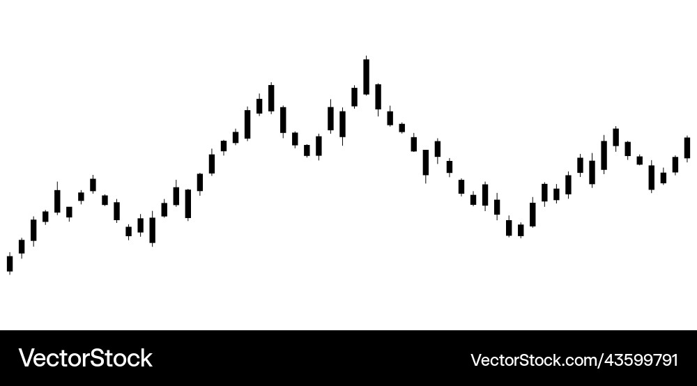 Candlestick chart forex trading diagram currency Vector Image