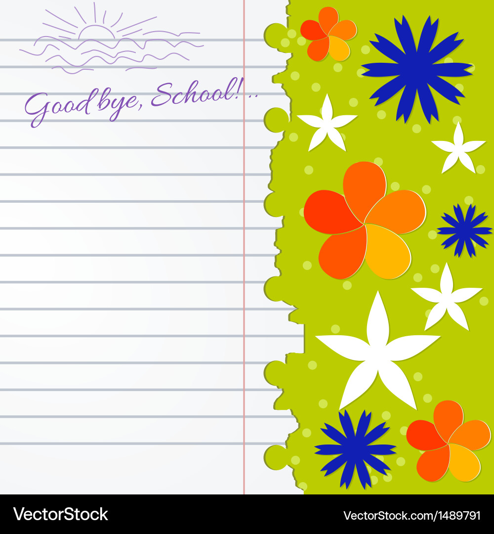 Colorful Floral Notebook Background Royalty Free Vector