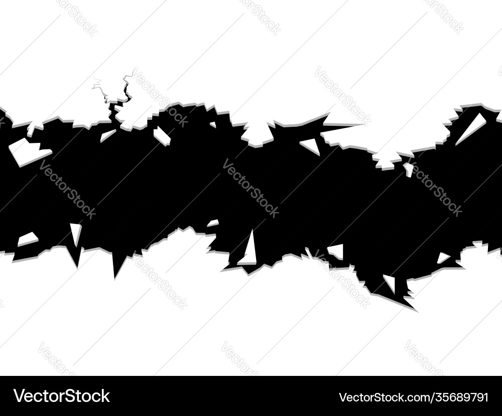 Cracked hole with space for text Royalty Free Vector Image