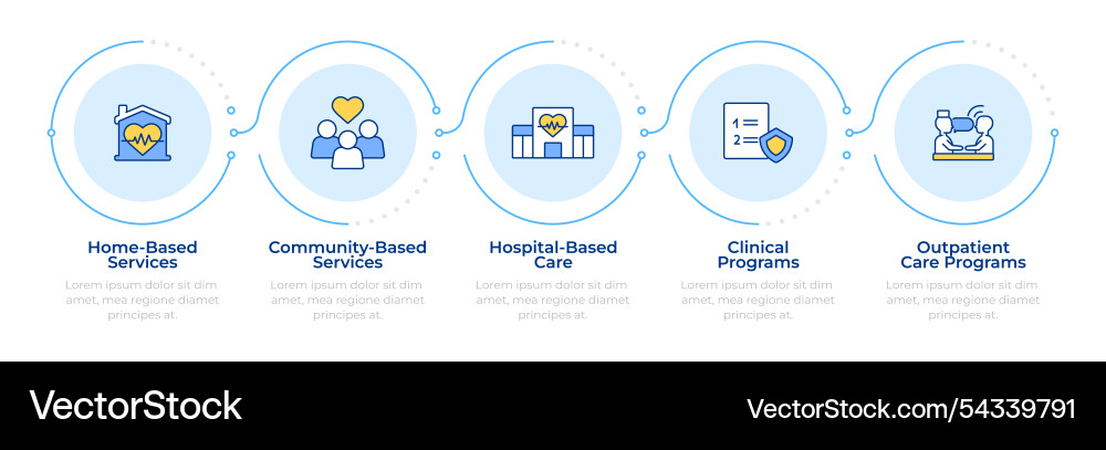 Healthcare service programs infographic 5 steps Vector Image