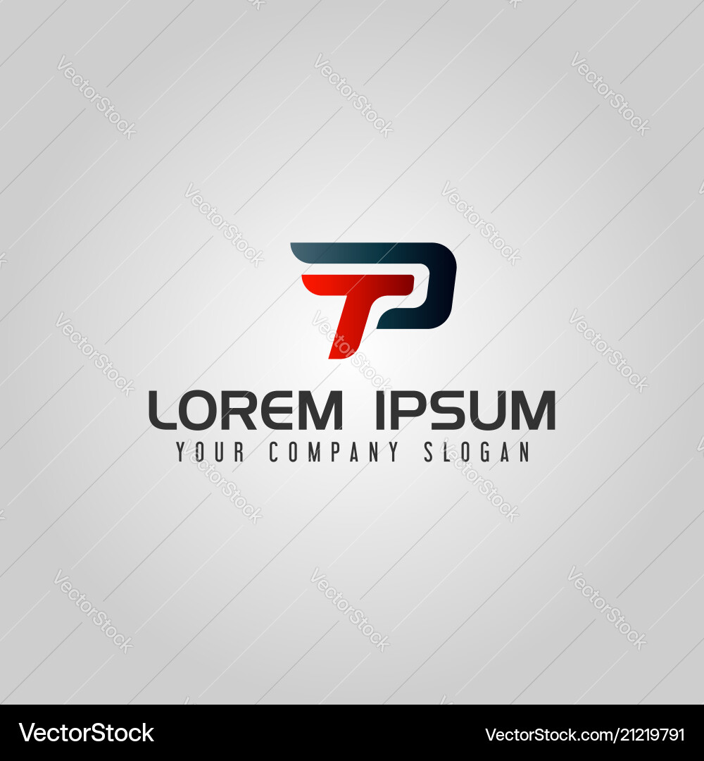 Modern letter tp logo speed design concept Vector Image