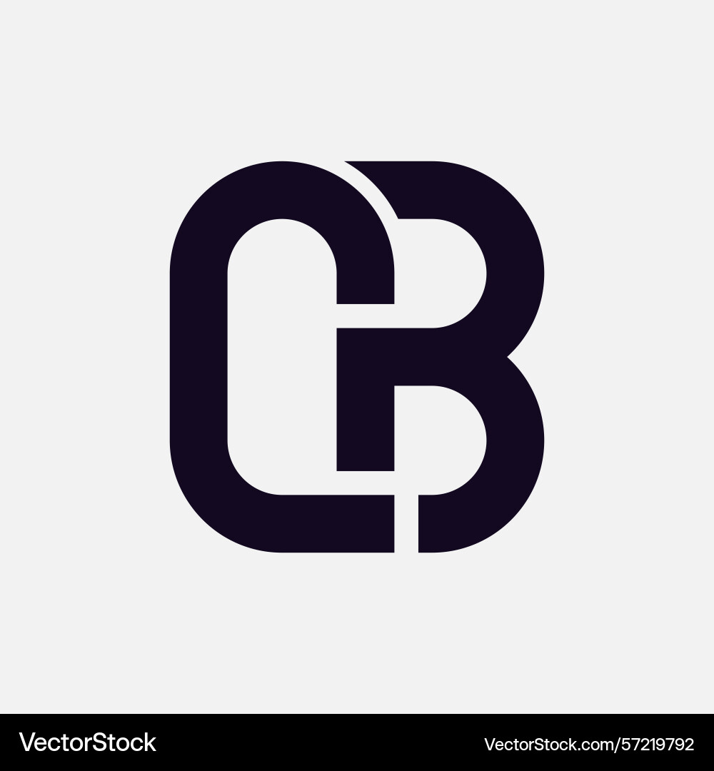 Cb letter initial modern logo Royalty Free Vector Image