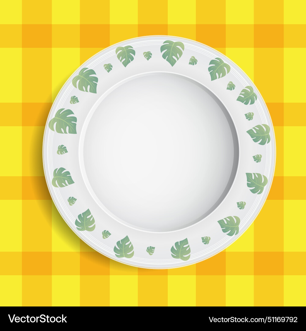 Ceramic plate Royalty Free Vector Image - VectorStock