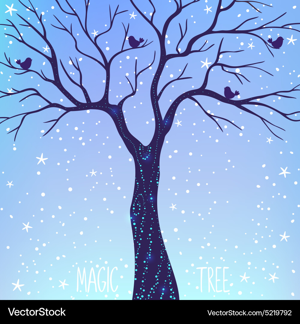 Magic tree Royalty Free Vector Image - VectorStock