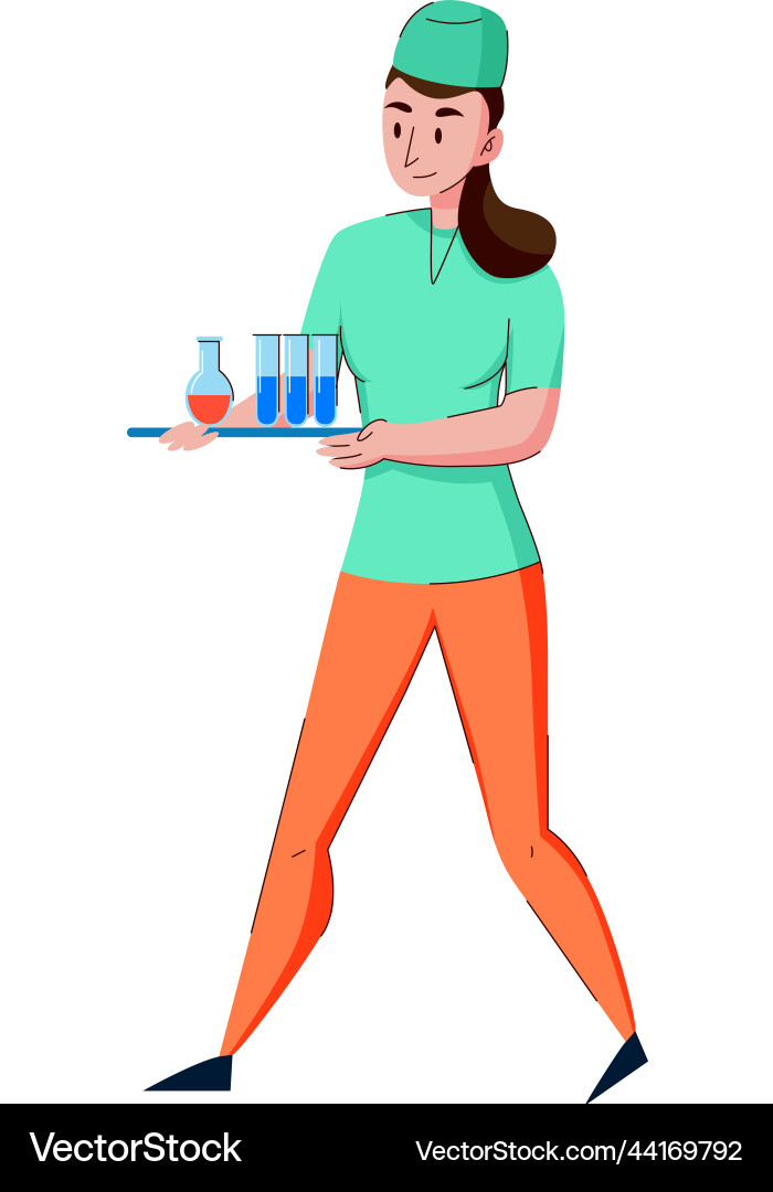 Nurse flat Royalty Free Vector Image - VectorStock