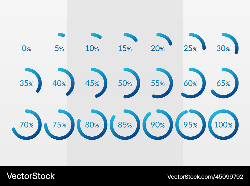 Percentage infographic icons Royalty Free Vector Image