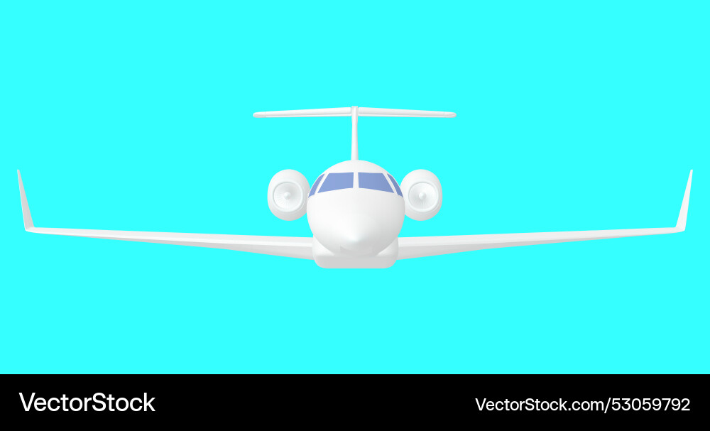 Personal or light jet airplane on blue sky Vector Image