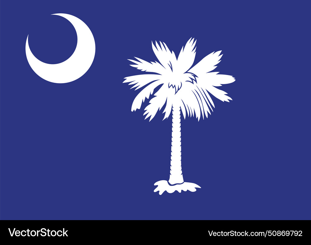 South carolina flag Royalty Free Vector Image - VectorStock