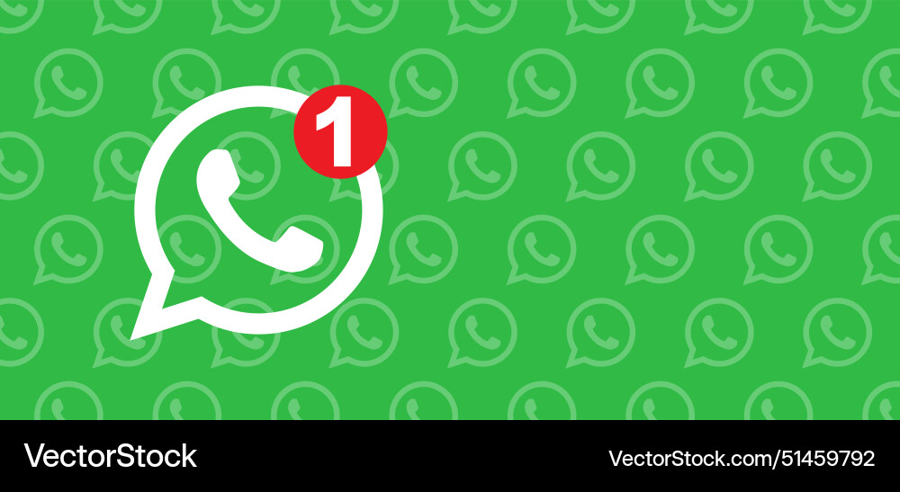 Whatsapp social media button or instant messenger Vector Image