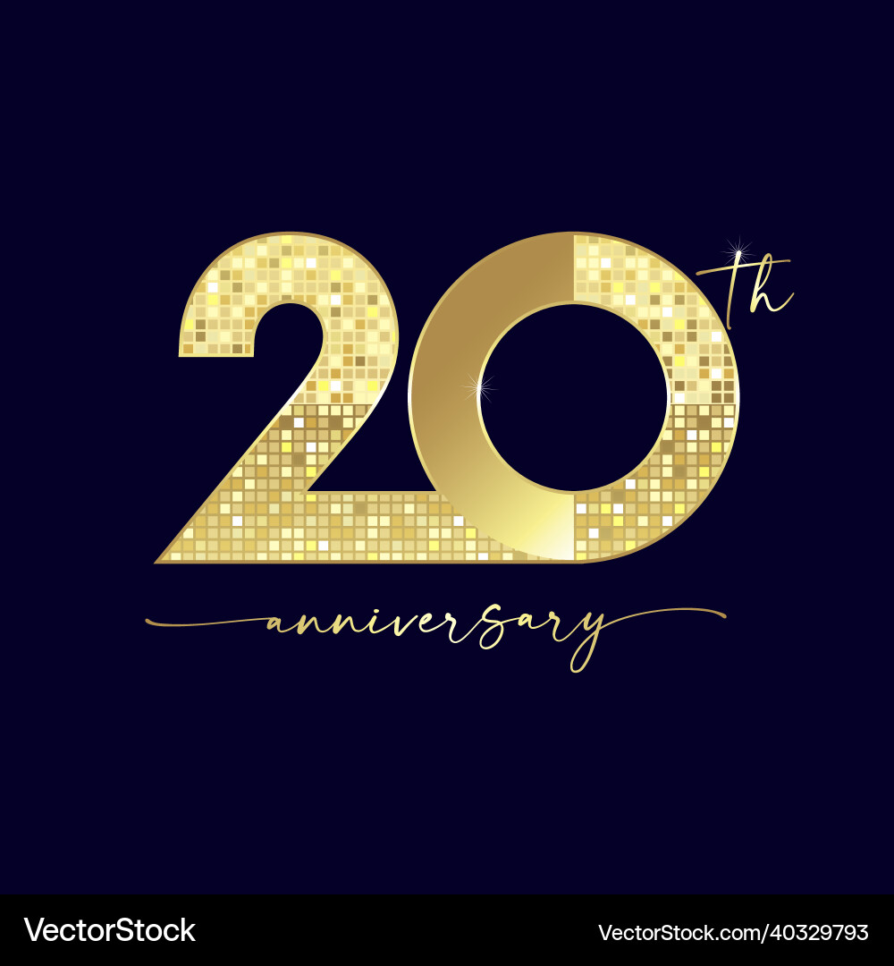 20 pixel digits Royalty Free Vector Image - VectorStock