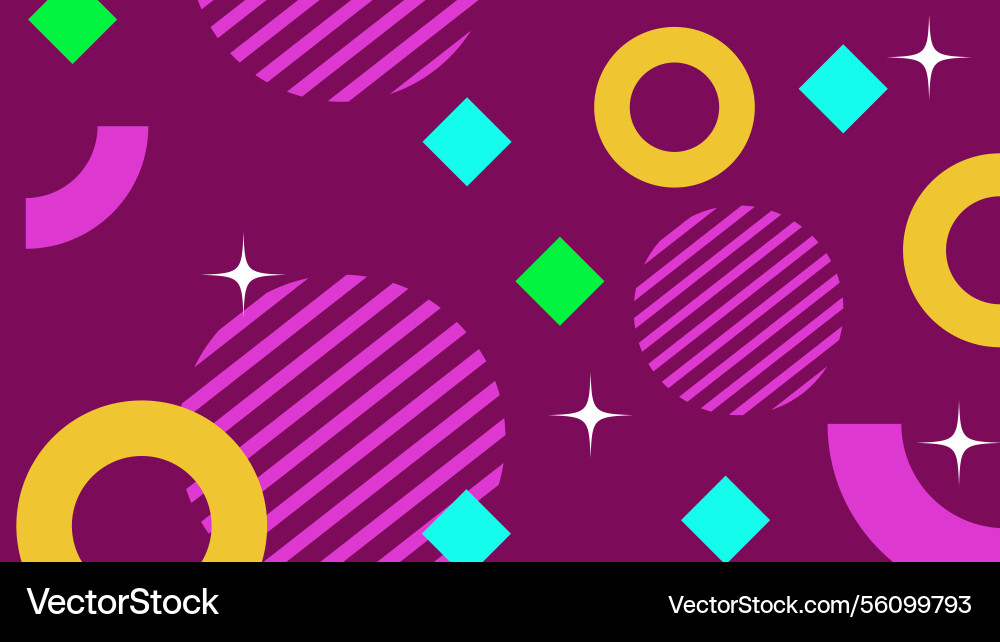 Colorful geometric abstract background with bold Vector Image