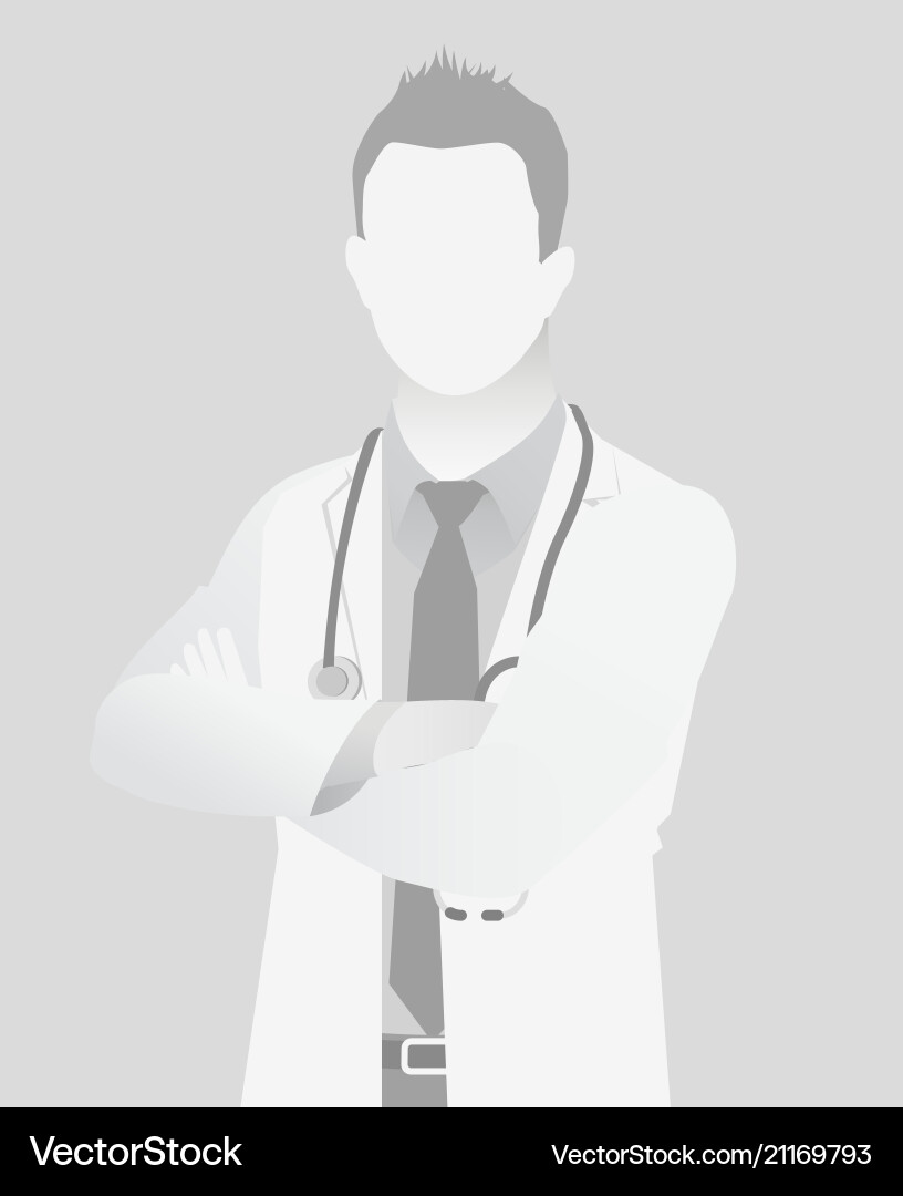 Default placeholder doctor half-length portrait Vector Image
