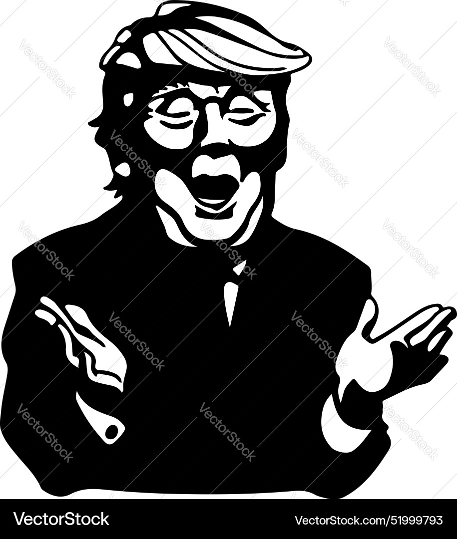 Donald trump silhouette Royalty Free Vector Image