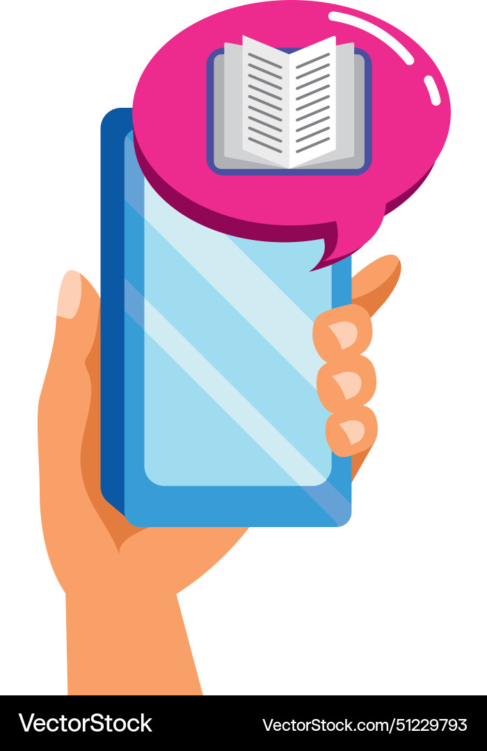 Ebook smart phone Royalty Free Vector Image - VectorStock
