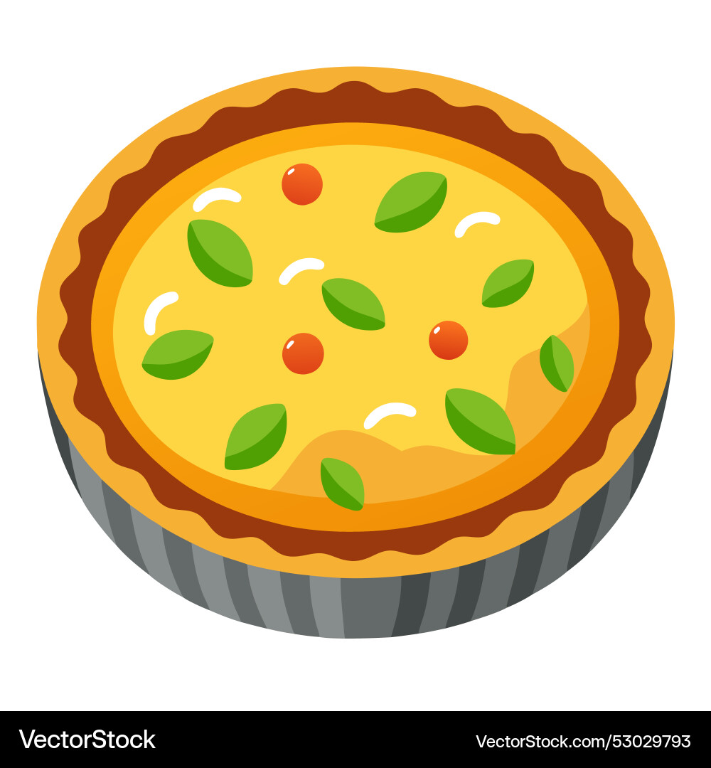 French quiche lorraine Royalty Free Vector Image