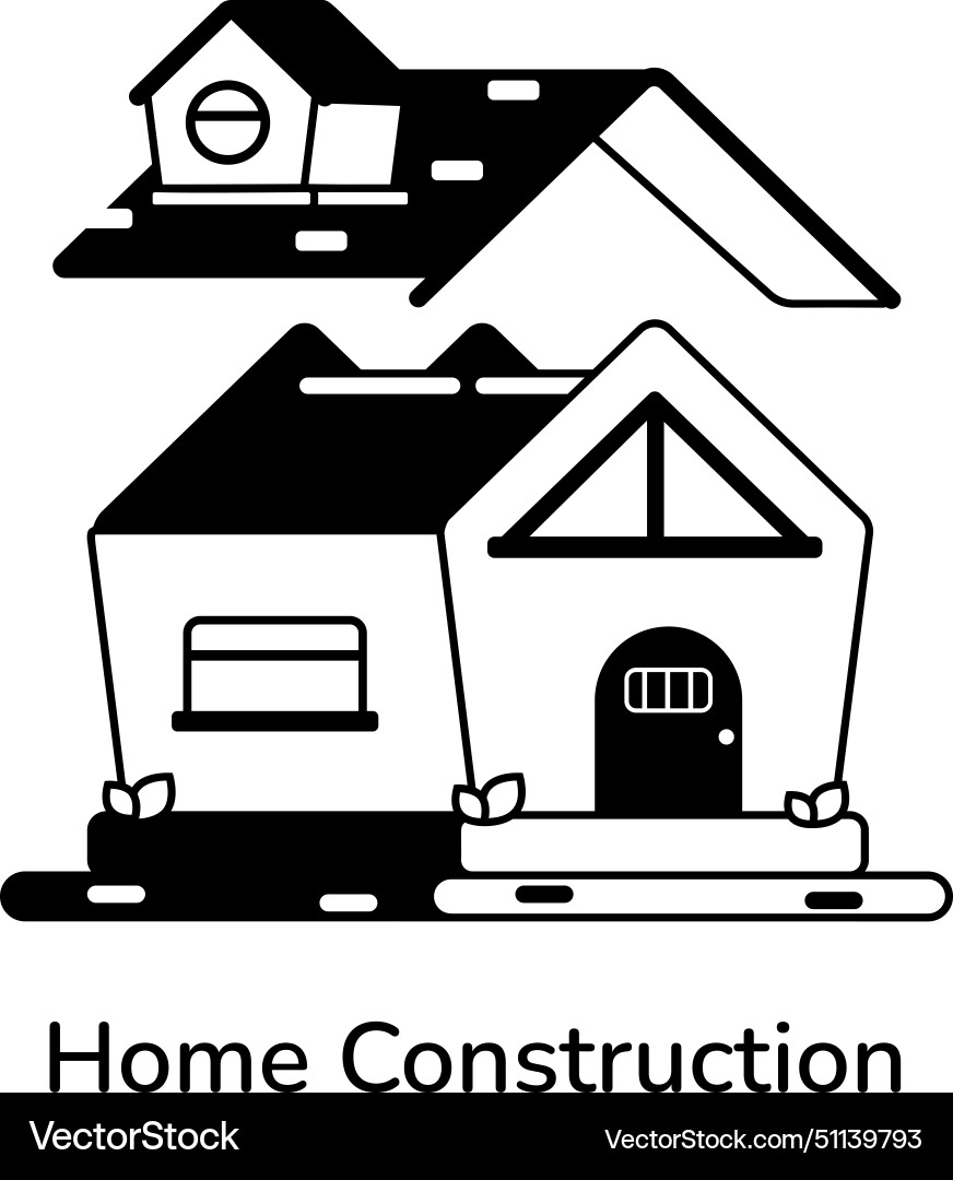 Home construction Royalty Free Vector Image - VectorStock