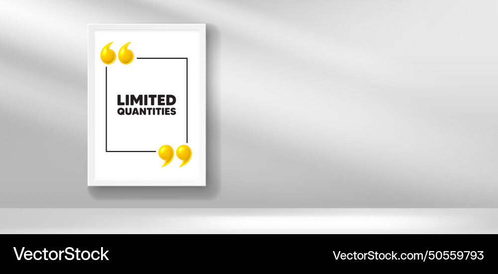 Limited quantities symbol special offer sign Vector Image