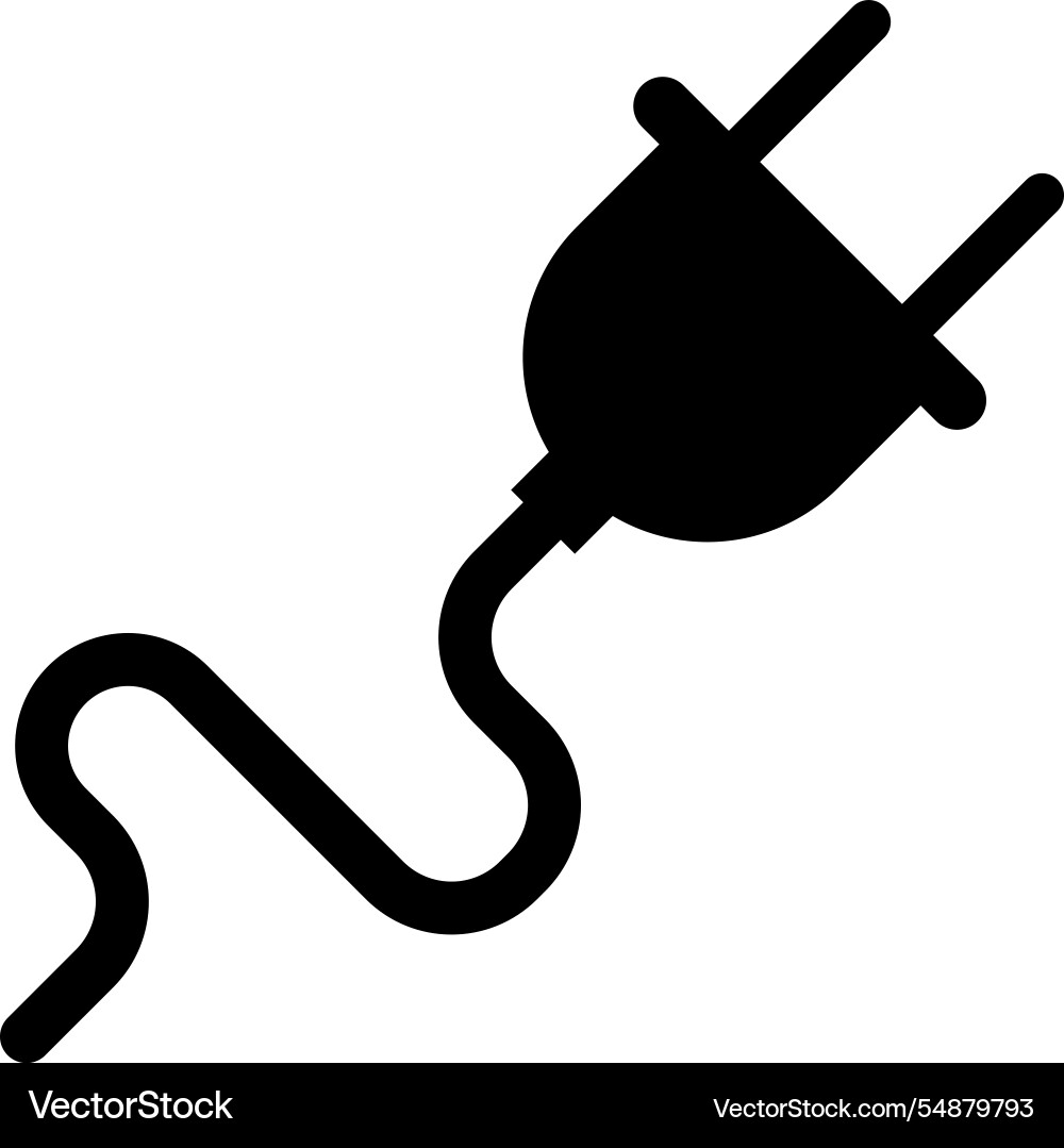 Plug - icon Royalty Free Vector Image - VectorStock