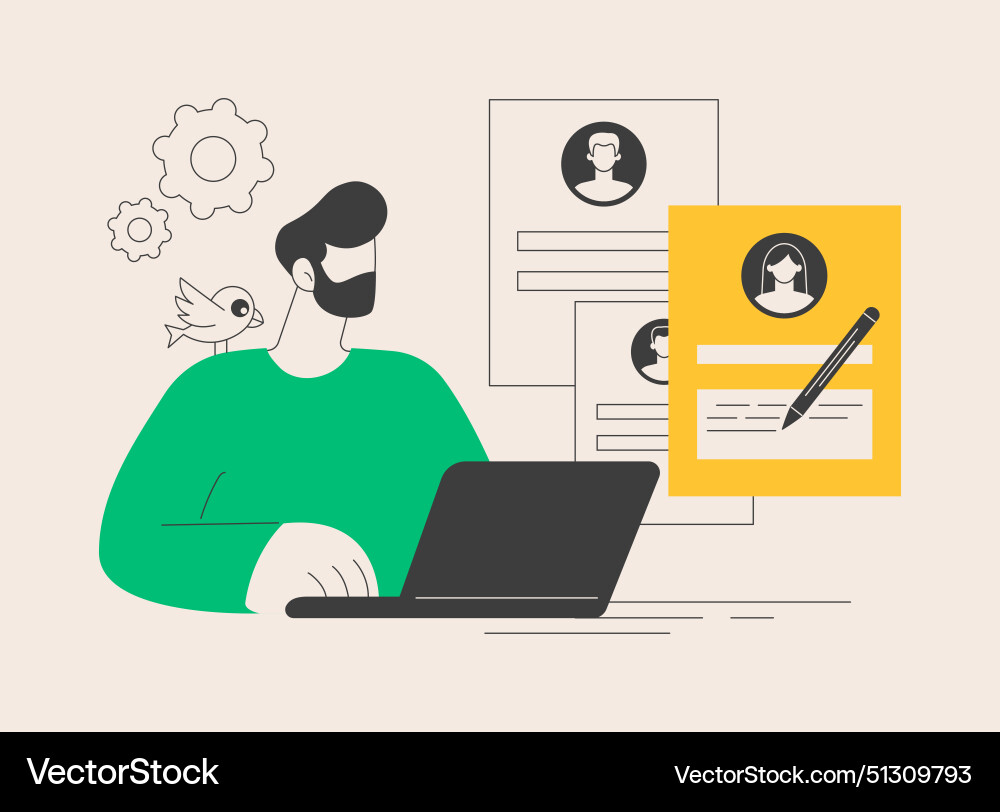 Resume writing service abstract concept Royalty Free Vector