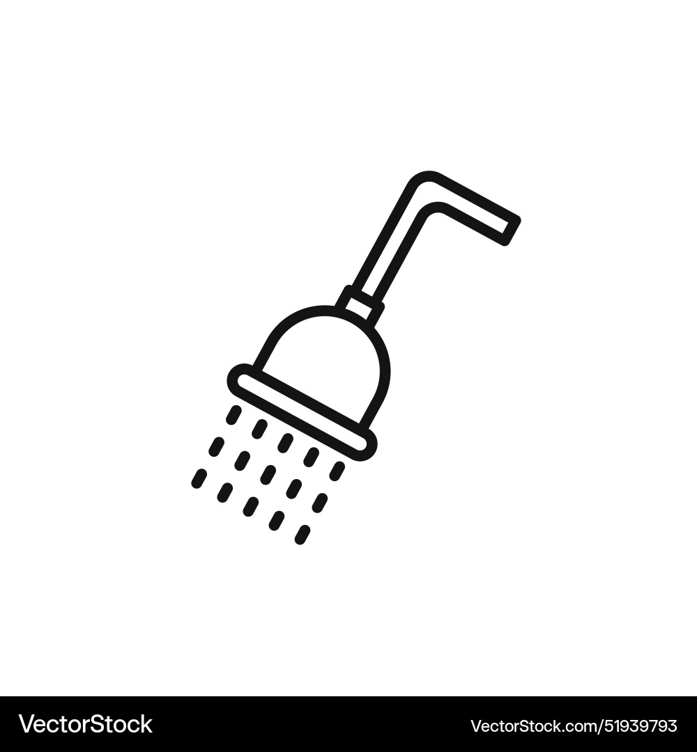 Shower icon logo sign outline Royalty Free Vector Image
