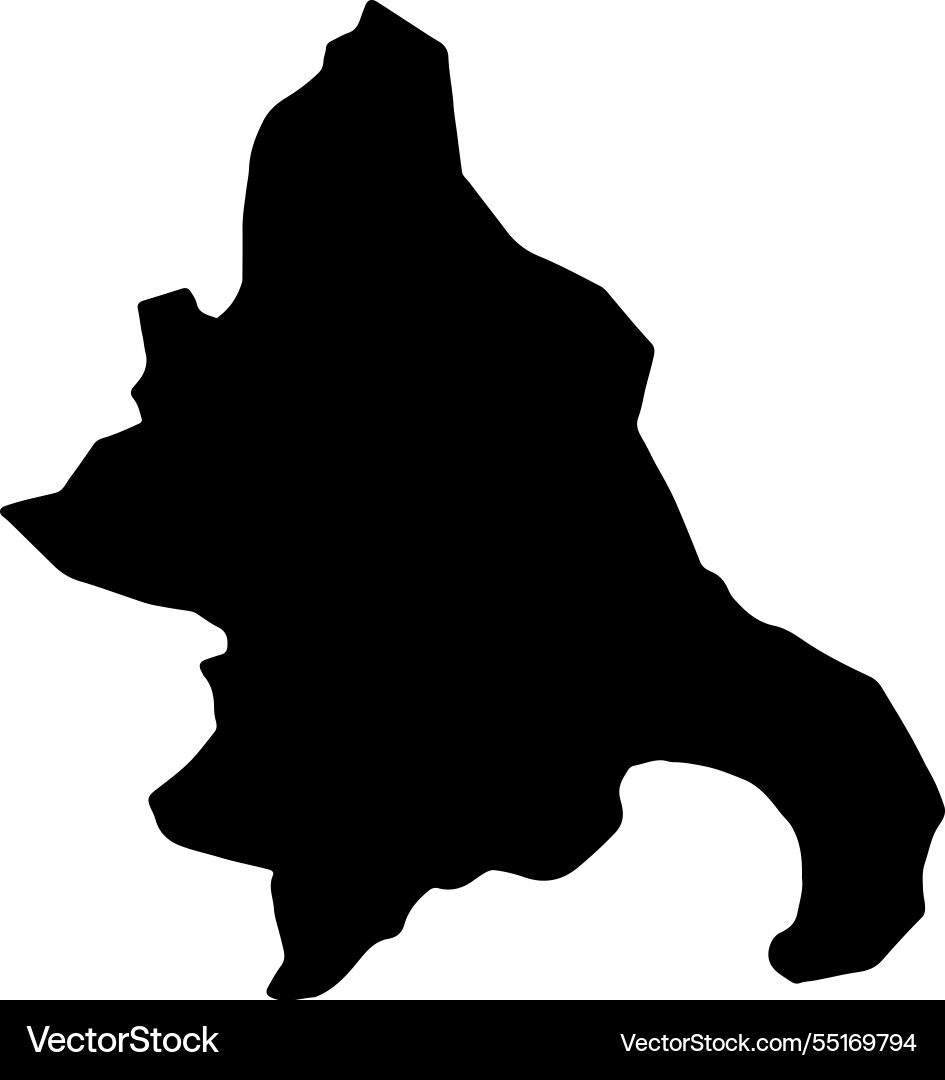Azua dominican republic silhouette map Royalty Free Vector