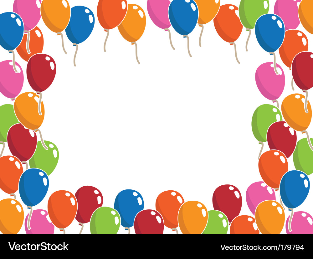 Balloon frame Royalty Free Vector Image - VectorStock